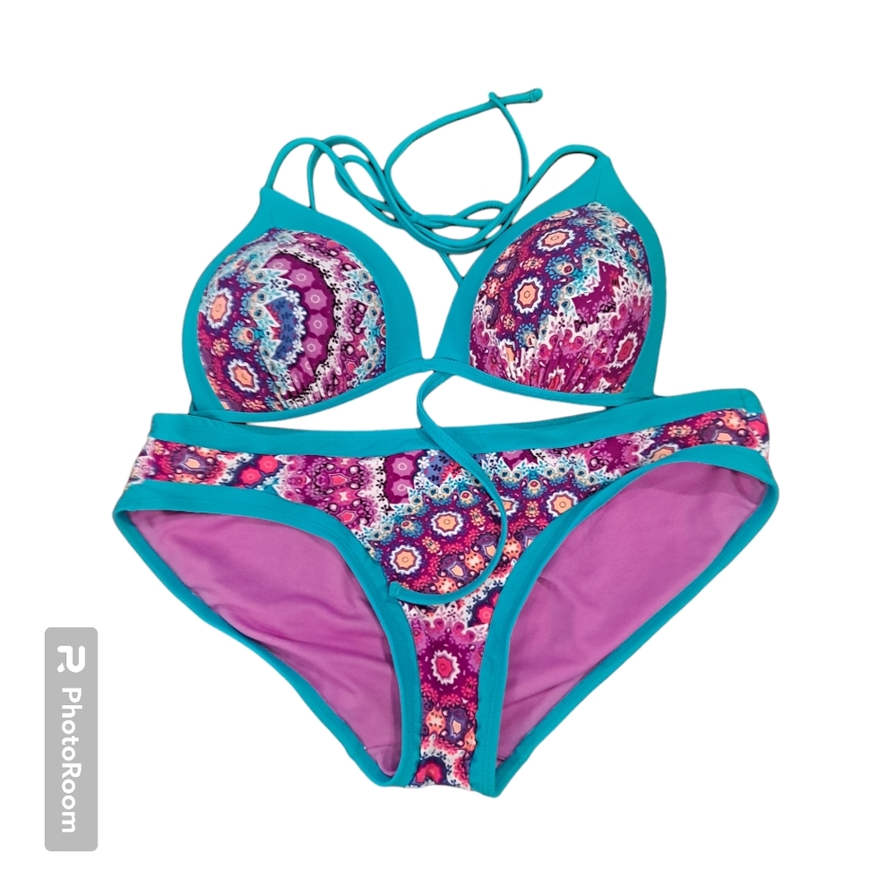 Large 3 Piece Swim Set Cute Bikini Gem